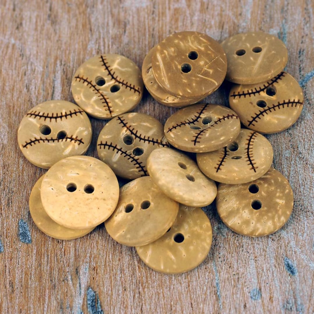 Coconut Light Brown Baseball Buttons 2 Hole Sewing Knitting - Etsy