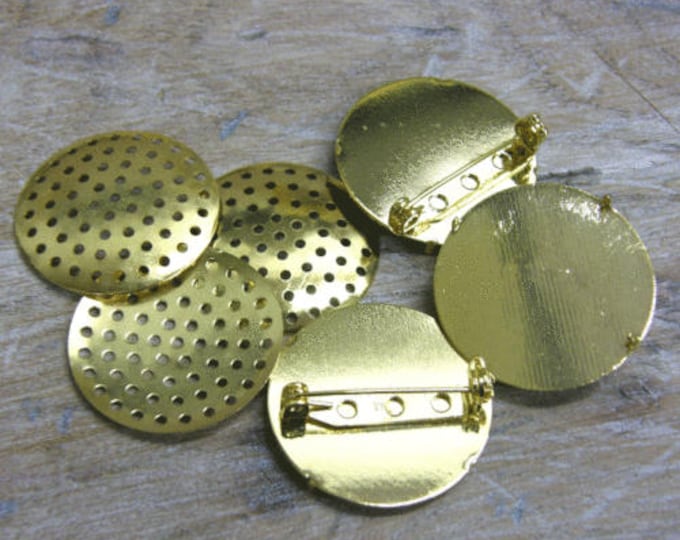 Round Brooch Base for Embroidery Jewelry Making Material, Blank Brooch ...
