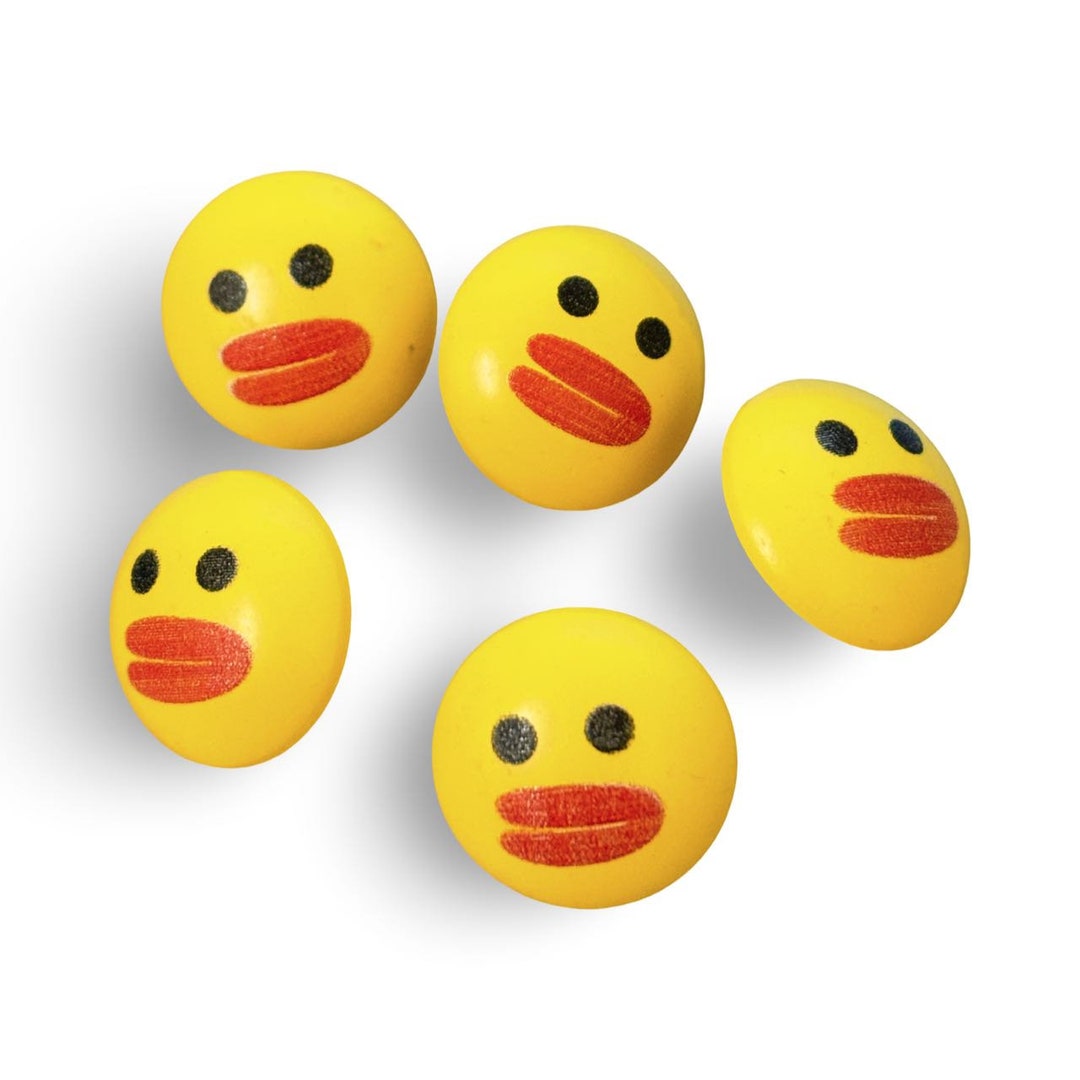 5 Yellow Duck Face Shank Buttons: 18mm Plastic Buttons - Etsy UK