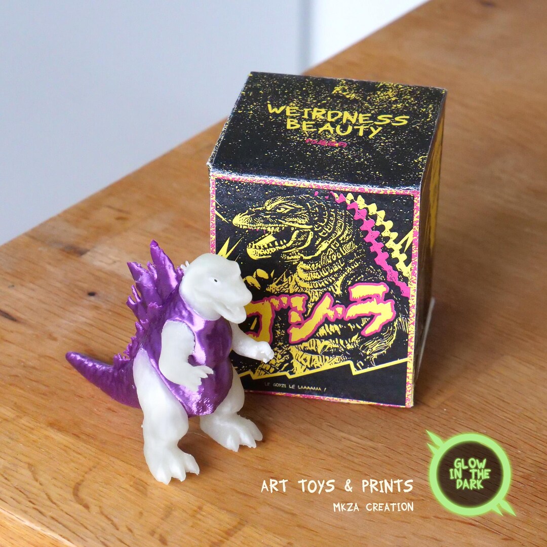 Godzilla Art Toy Sofubi Inspiration Japanese Retro Vintage Phosphorescent 3D Printing - Etsy