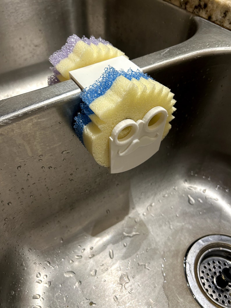 Over-sink Double Sponge Holder, for Extra Thick Sponges, Designed ...