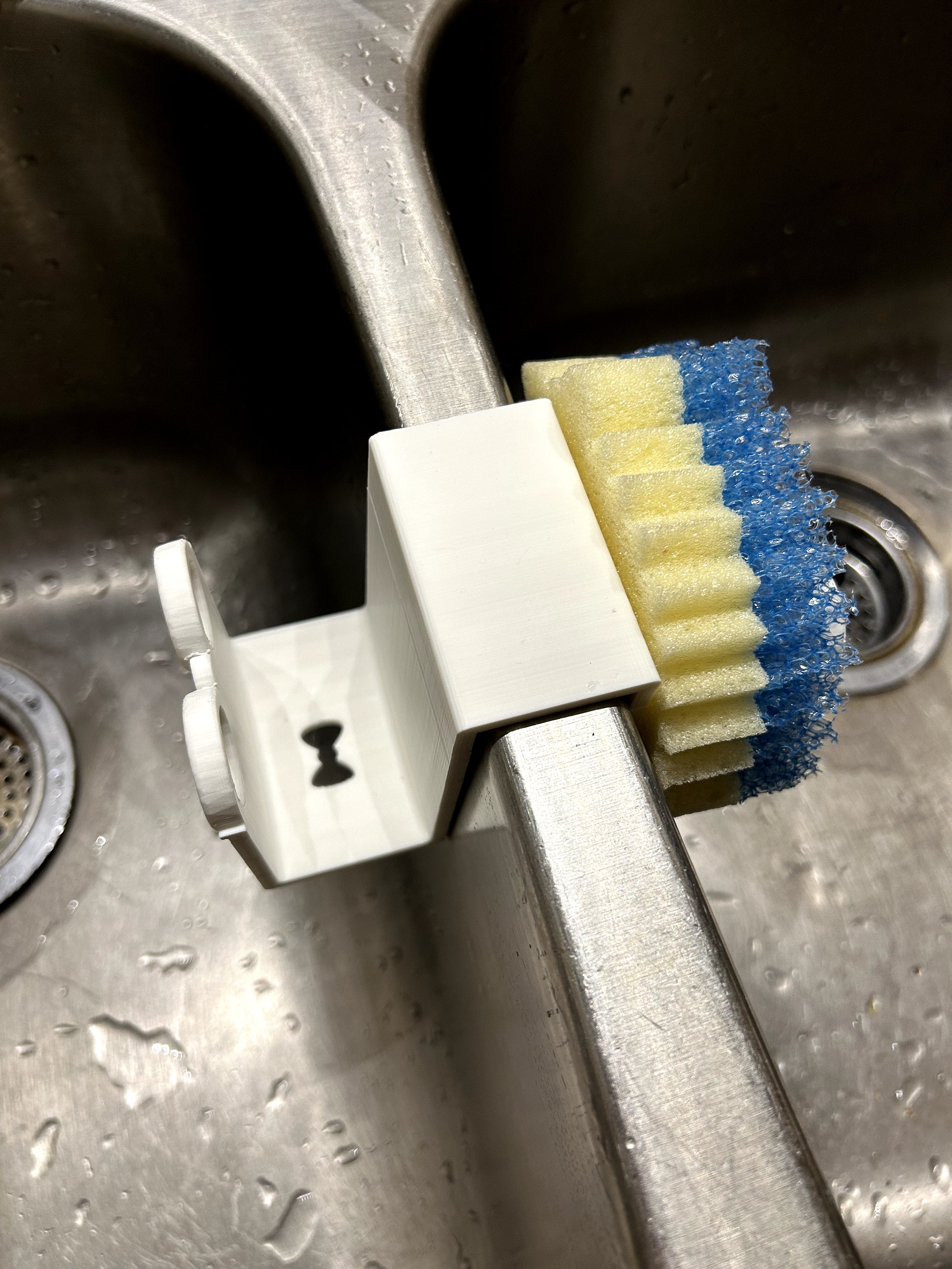 Over-sink Double Sponge Holder, for Extra Thick Sponges, Designed ...