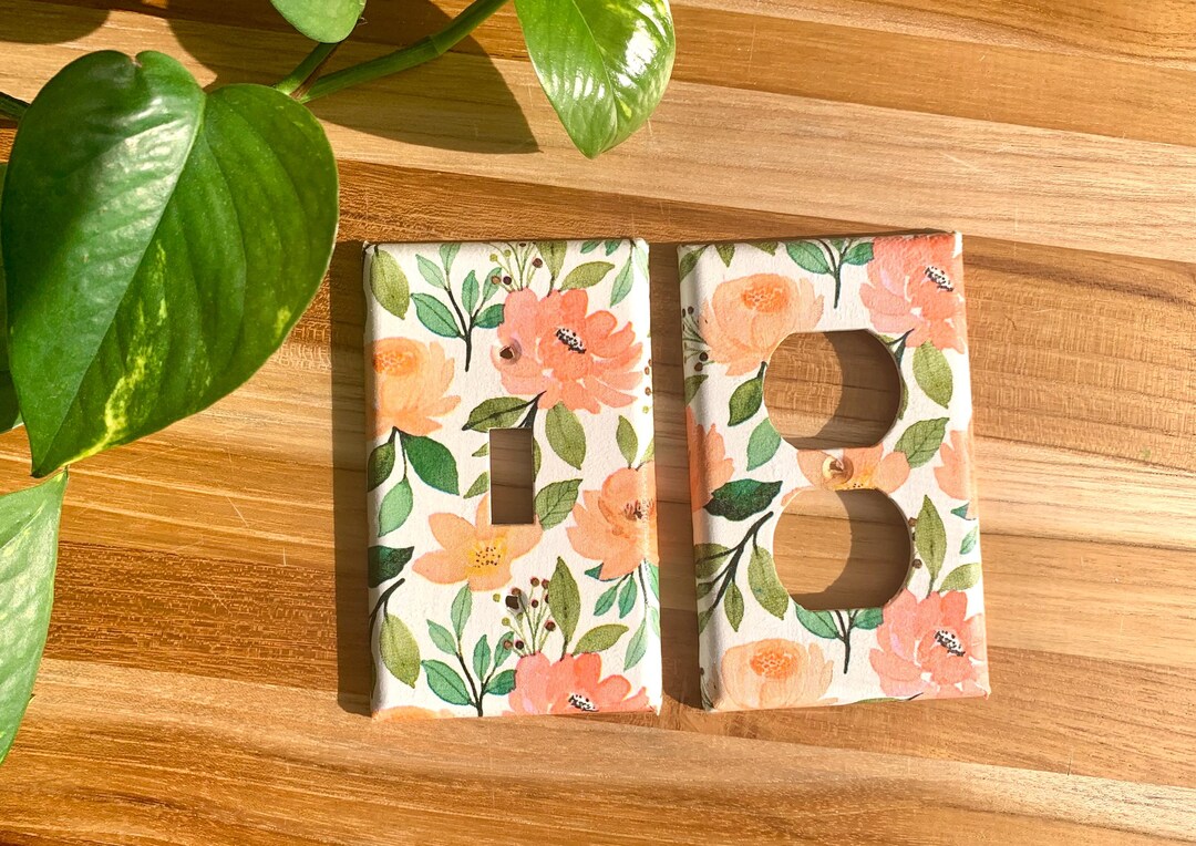 Floral Light Switch Plate Cover Flower Home Decor Floral Home Decor ...