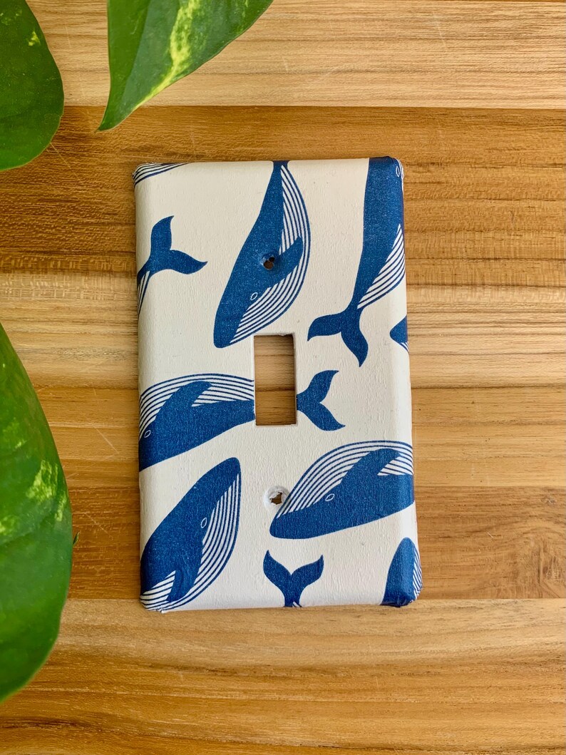 Whale Light Switch Plate Cover Ocean Home Decor Beach Homeowner Gift ...