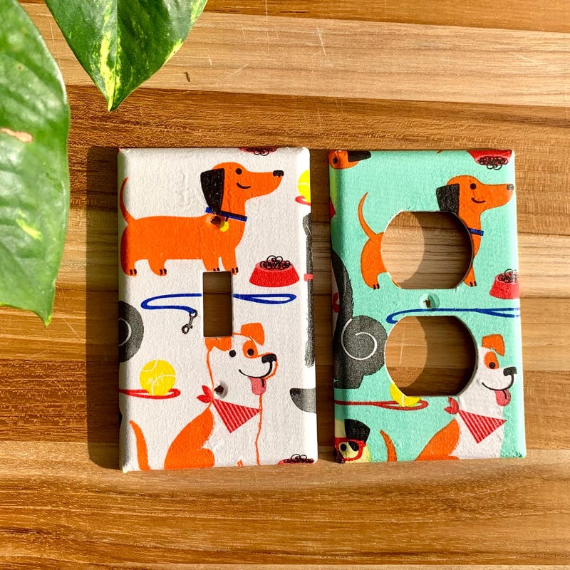 Light Switch Plate Dog - Etsy