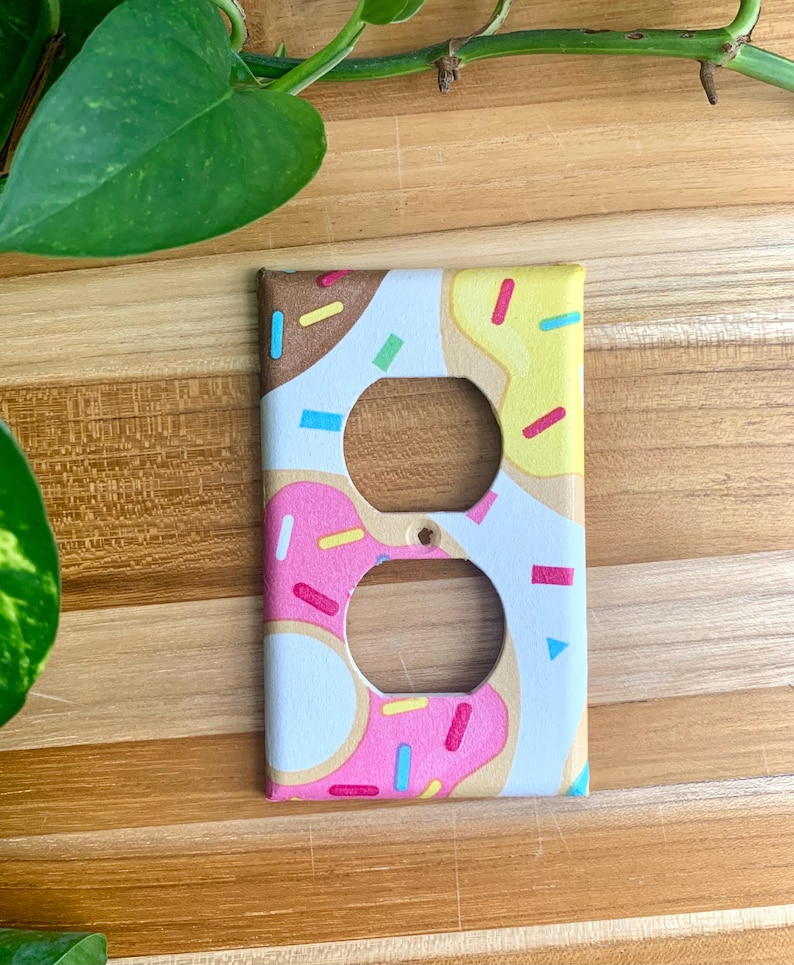 Donuts Light Switch Plate Cover Donut Home Decor Sprinkles Home Decor ...