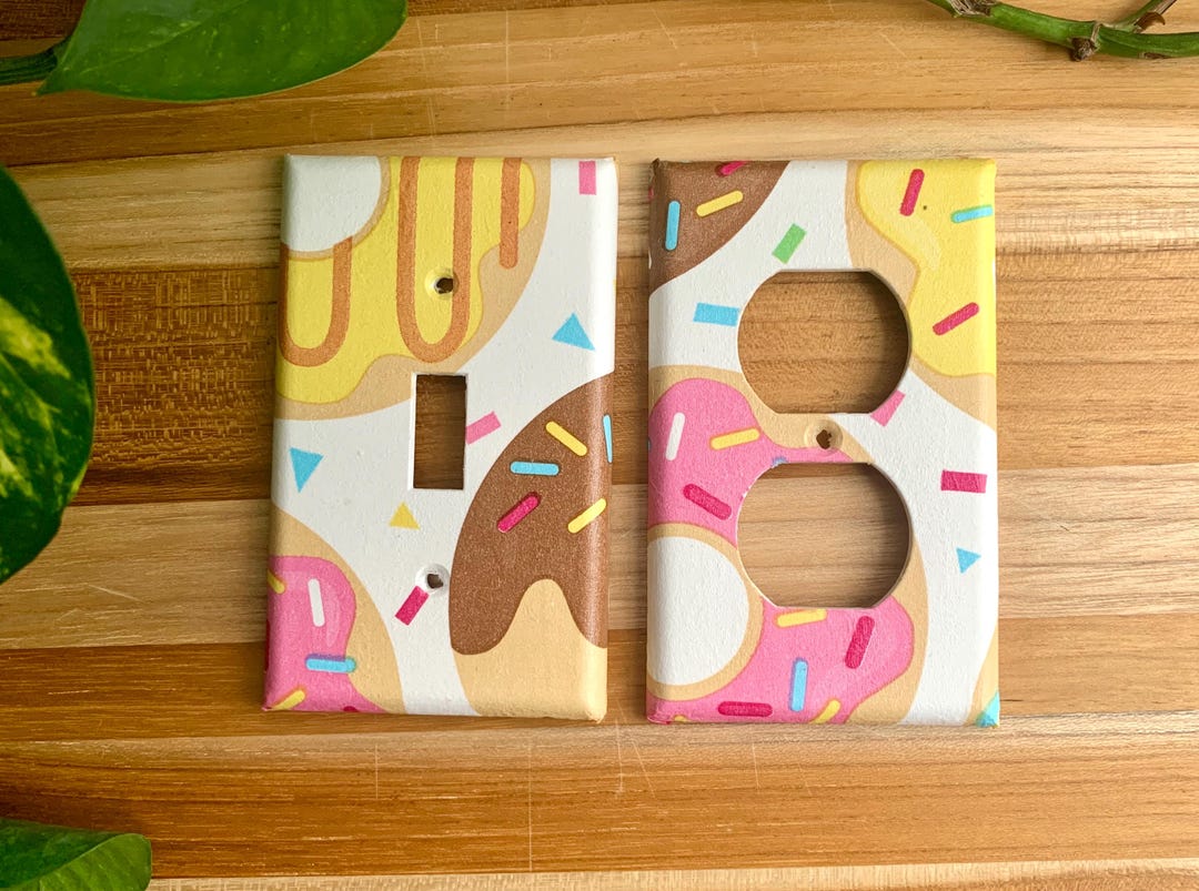 Donuts Light Switch Plate Cover Donut Home Decor Sprinkles Home Decor ...