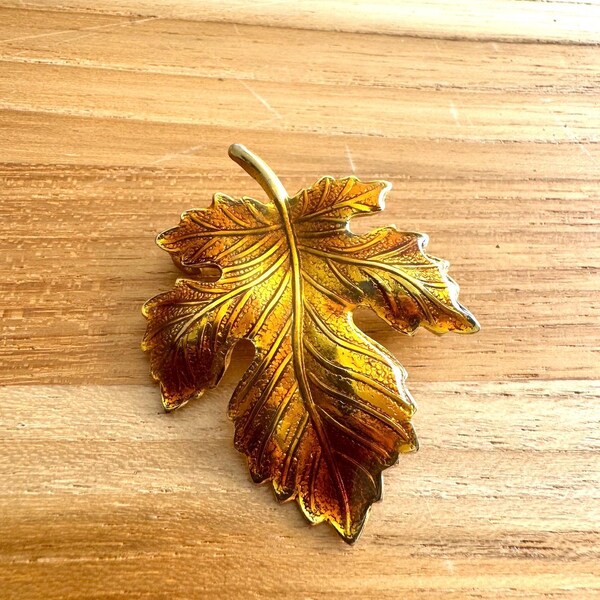 Autumn Leaf Brooch - Etsy