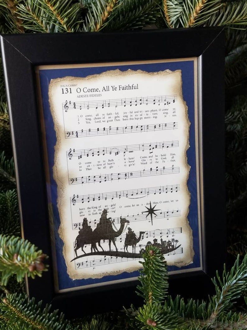 Framed Hymn Print - Etsy