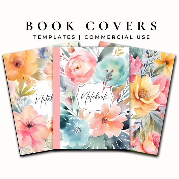 Watercolor Book Cover Design - Etsy
