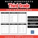 Math Worksheets Bundle for 3rd Grade Student 350 Sheets Digital ...