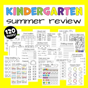 Kindergarten Summer Review | Kindergarten Workbook | Printable ...