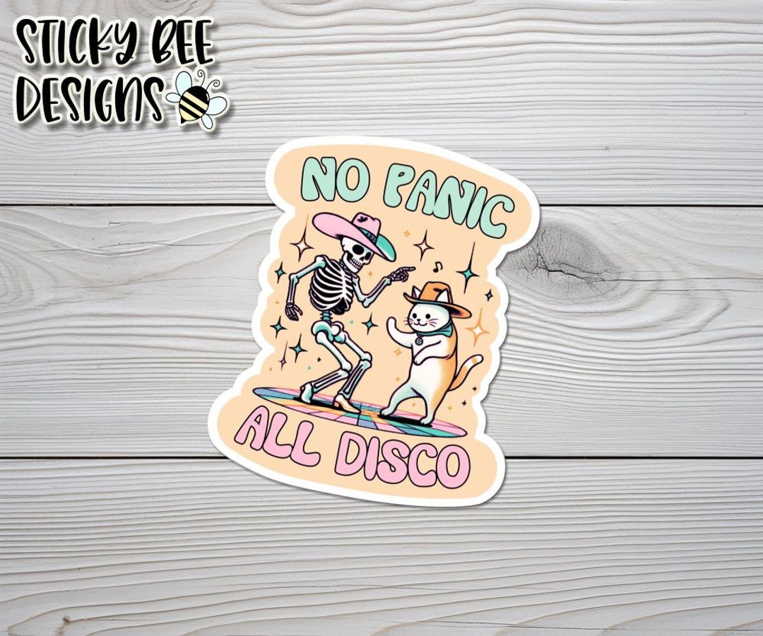 No Panic All Disco Vinyl Sticker, Trendy Stickers, Water Bottle Stickers, Kindle Stickers ...