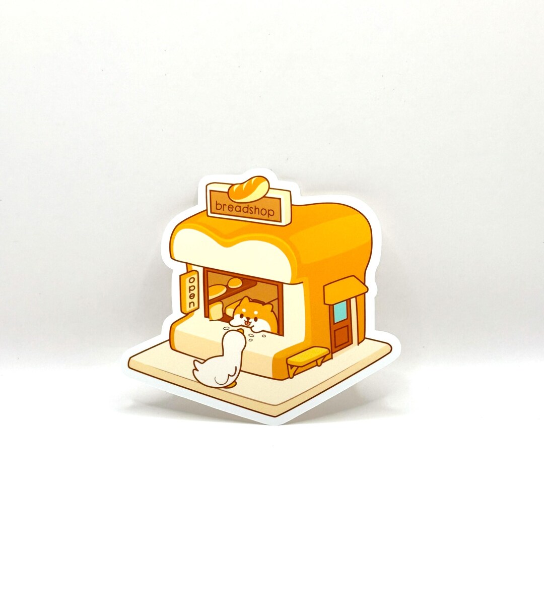 Corgi Bread Vinyl Sticker, Cute Stickers, Die Cut Stickers, Kindle ...