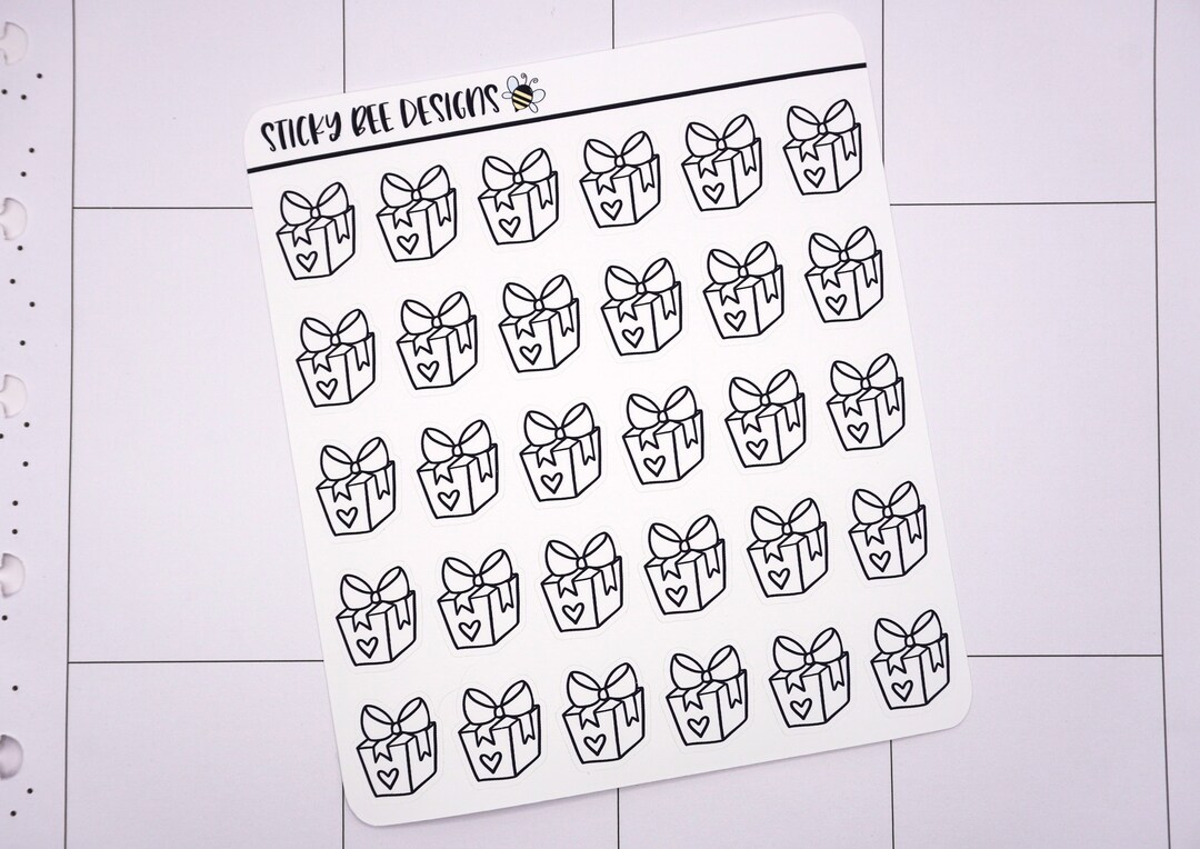 30 Gift Box Icon Planner Stickers, Stickers for Planning, Minimalist ...