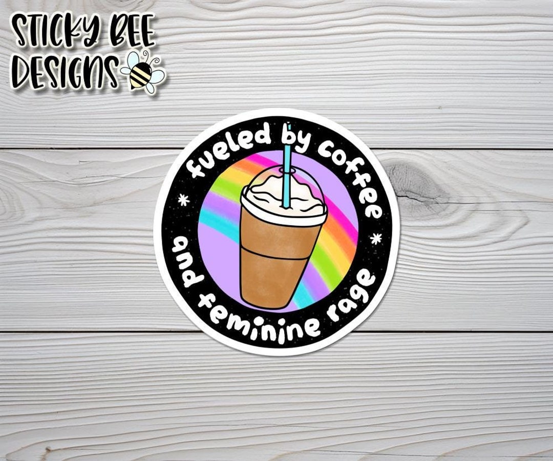 Coffee and Rage Vinyl Sticker, Funny Stickers, Die Cut Stickers, Kindle ...
