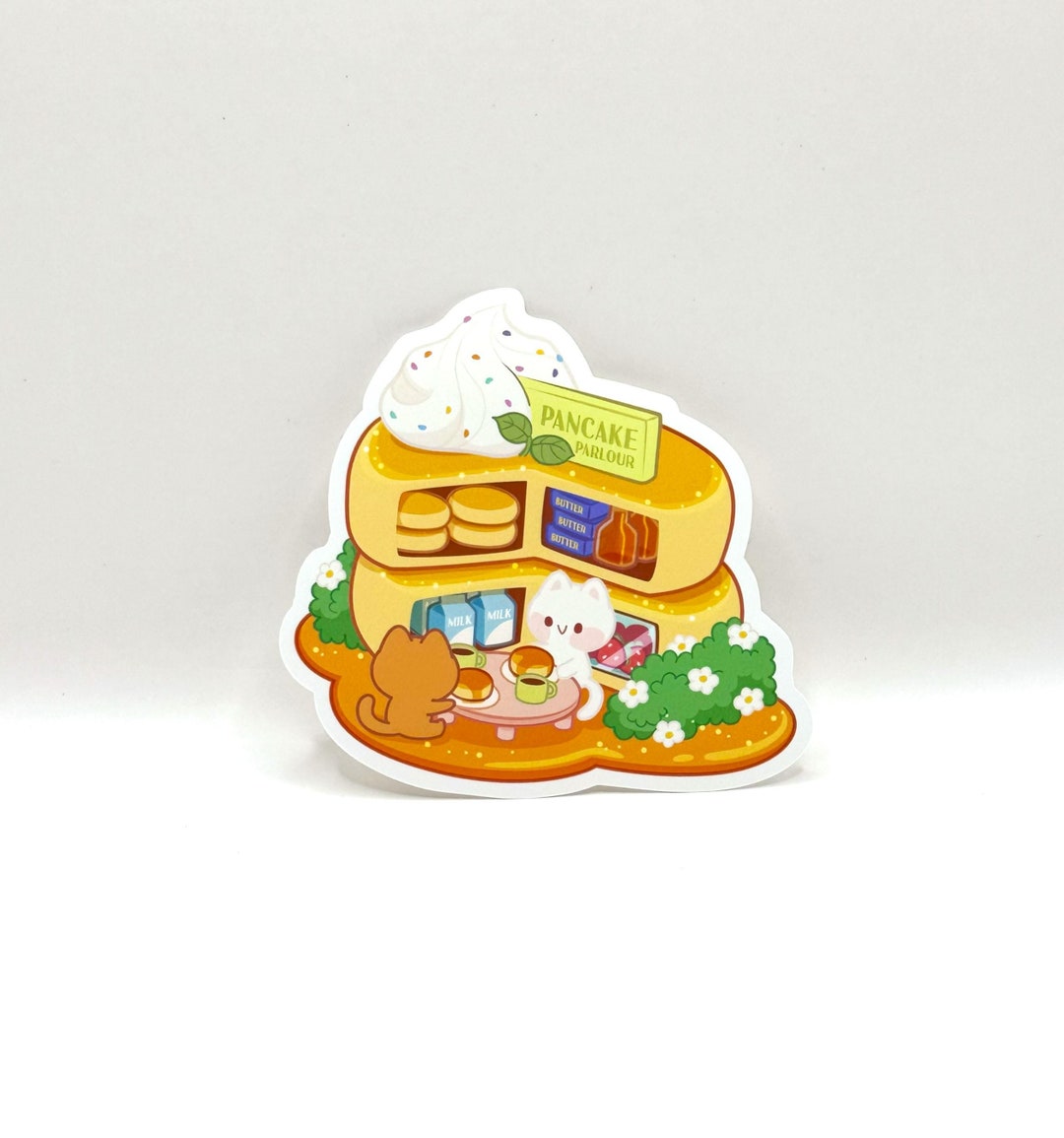 Pancake Shop Vinyl Sticker, Cute Stickers, Die Cut Stickers, Kindle ...