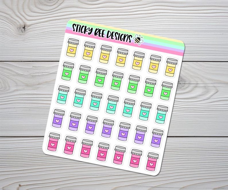 35 Prescription Bottle Icon Planner Stickers, Stickers for Planning ...