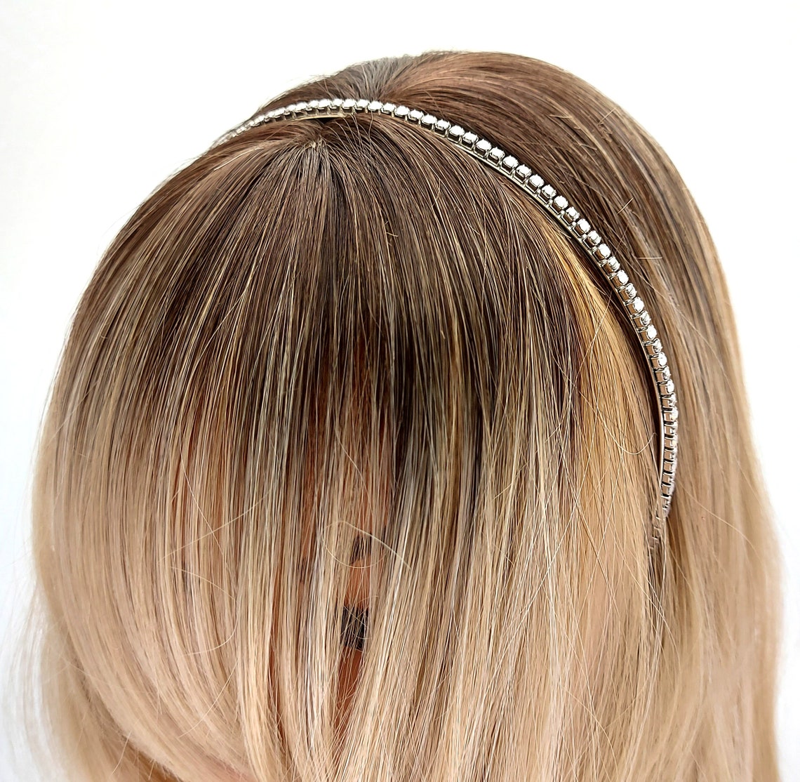 Thin Metal Rhinestone Headband Woman Headband Hairband For Etsy Hong Kong