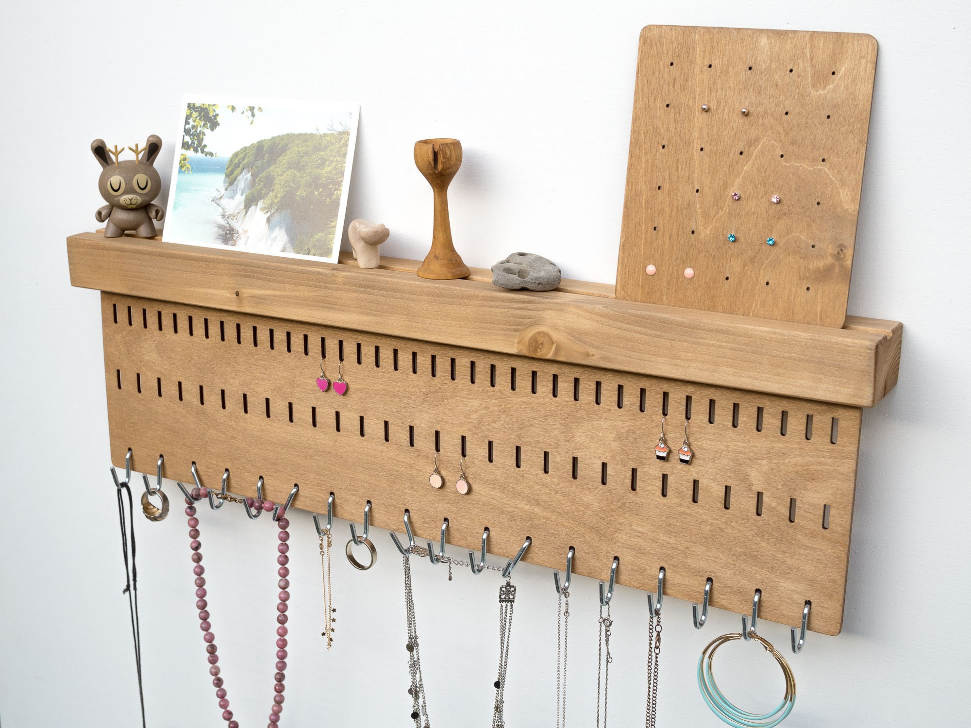 Handmade Jewelry Holder with Hooks for Stud and Dangle | Etsy