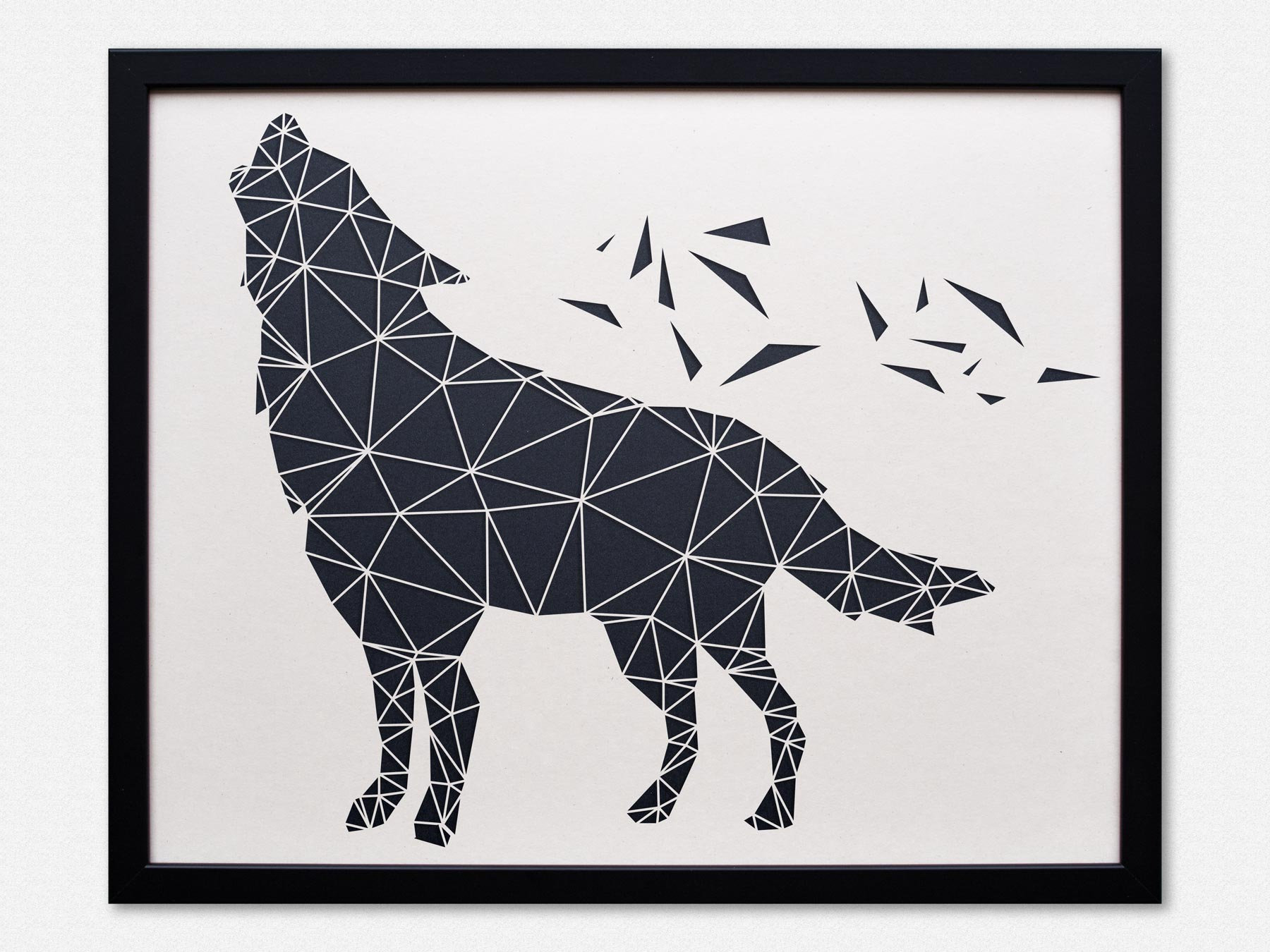 Wolf Paper Art Geometric Wall Art Laser Cut From Paper - Etsy