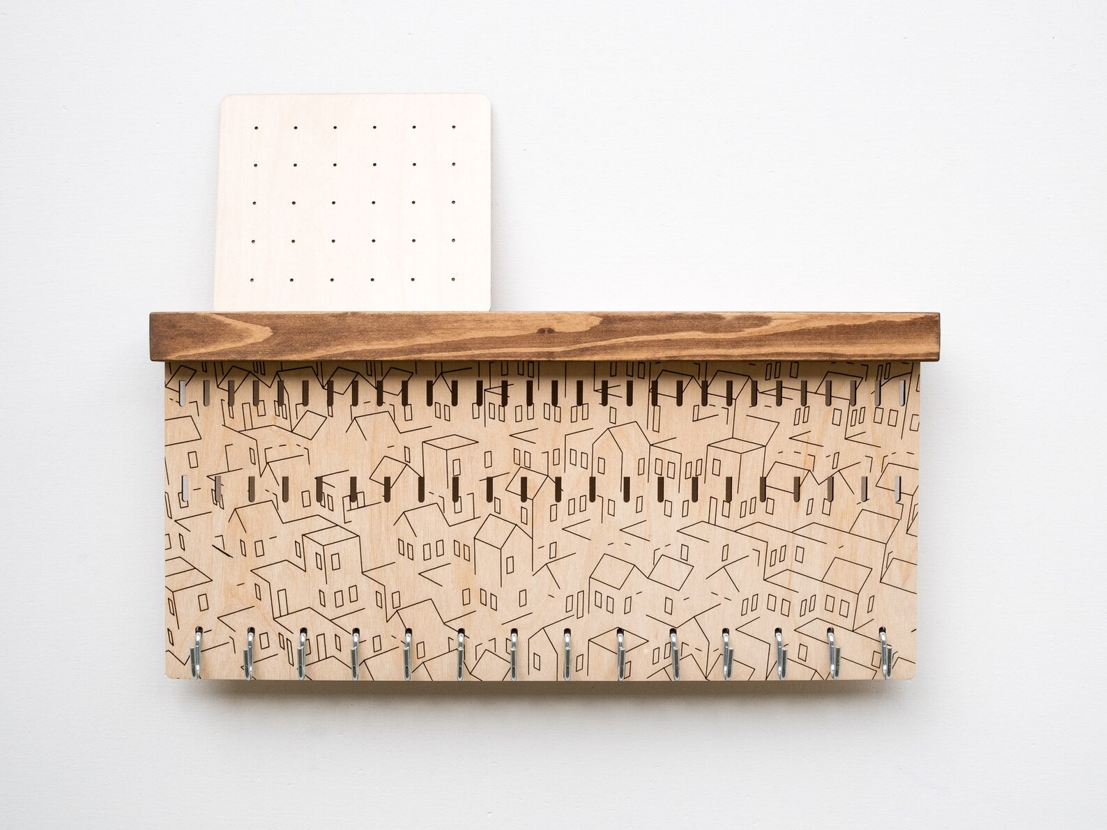 Wall Mounted Jewelry Organizer With Minimalistic Pattern - Etsy