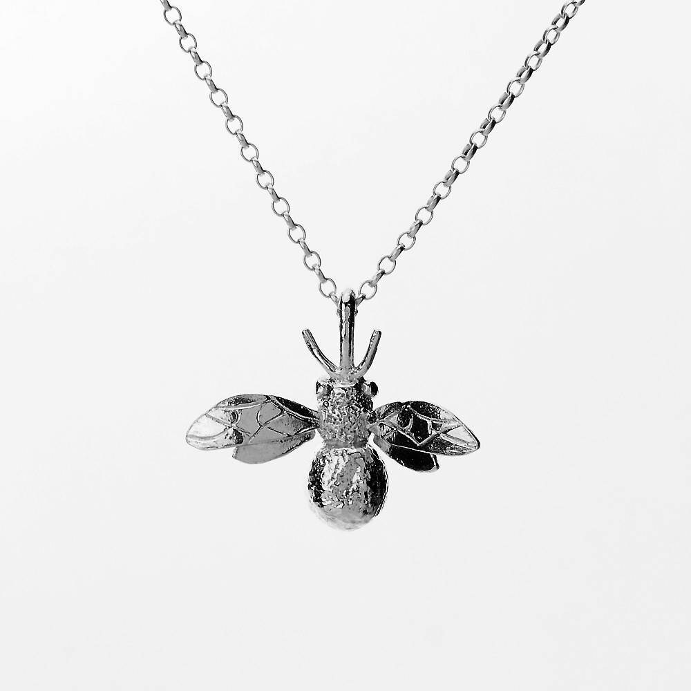 Bumblebee Sterling Silver Necklace Rose Gold Bee Jewellery - Etsy UK