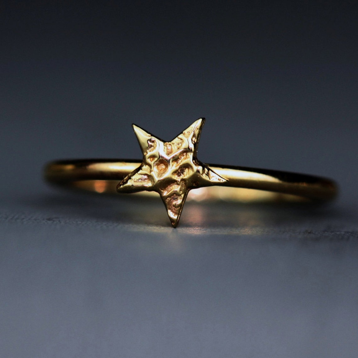 Dainty Star Ring Gold Star Stacking Ring 9ct Gold Star Ring - Etsy