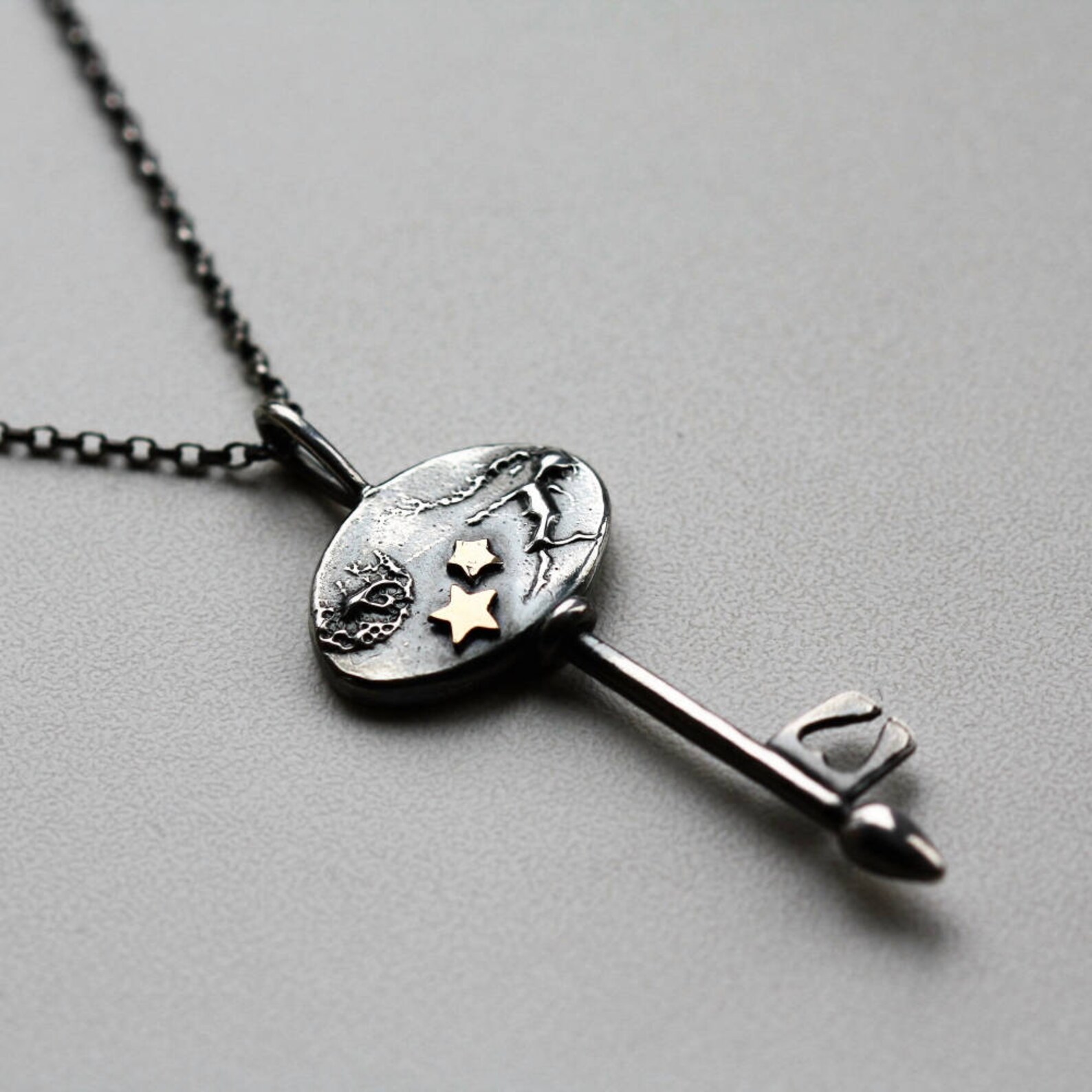 Handmade Fairy Key Necklace Whimsical Faerie Key Gold Star - Etsy