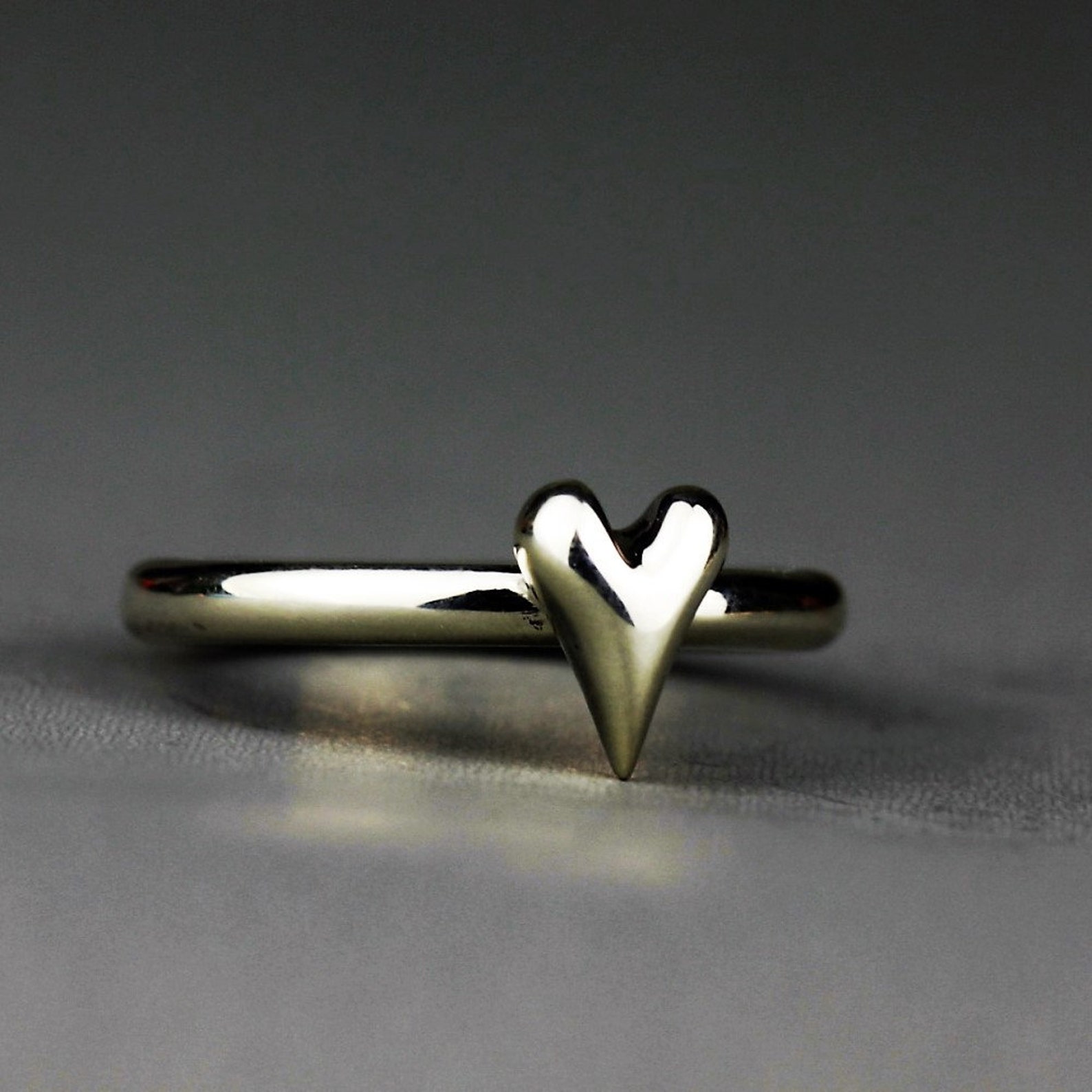 Handmade Sterling Silver Heart Ring,arts and Craft Heart,unique Carved ...
