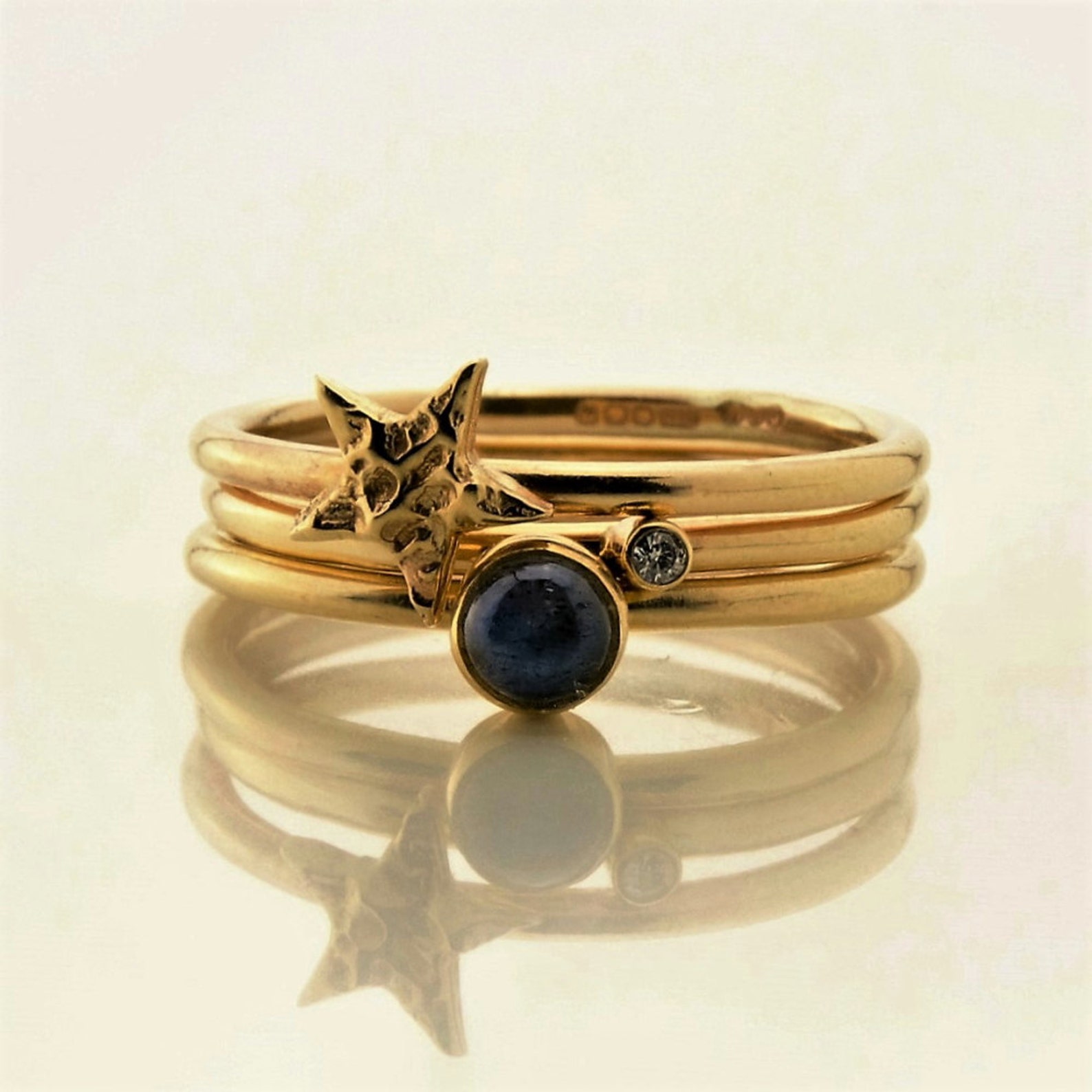 Dainty Star Ring Gold Star Stacking Ring 9ct Gold Star Ring - Etsy