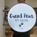 Custom Outdoor Pet Salon Paws Round Led Light Blade Sign Wall or ...