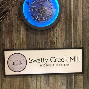 Custom Wood Sign Mill Printed Image Raised Letters Business Commerical ...