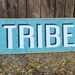 Tribe Wood Sign Minimalist Wall Art Extra Large 3D Raised Text ...