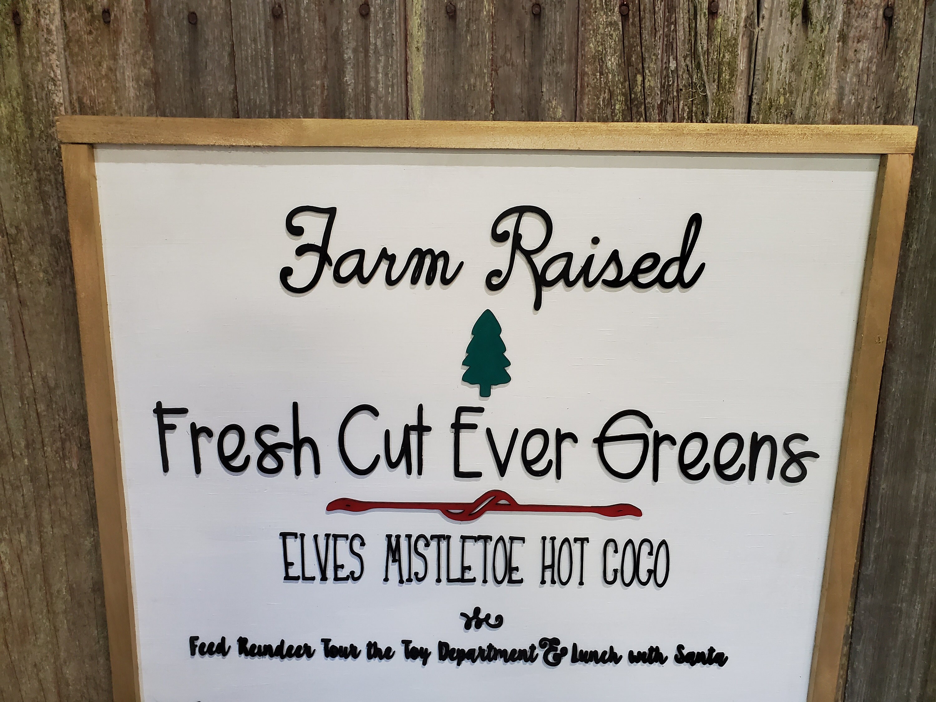 Christmas Tree Farm 3D Wood Sign Fresh Cut Christmas Wall | Etsy
