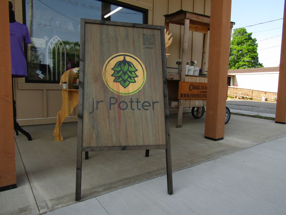 Custom Store Front Scanable QR Code A Frame Freestanding Sign - Etsy