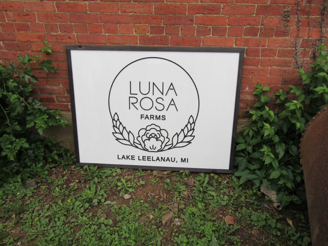 Luna Rosa Farms Homestead Sign Commerical Signage Floral Hoop - Etsy