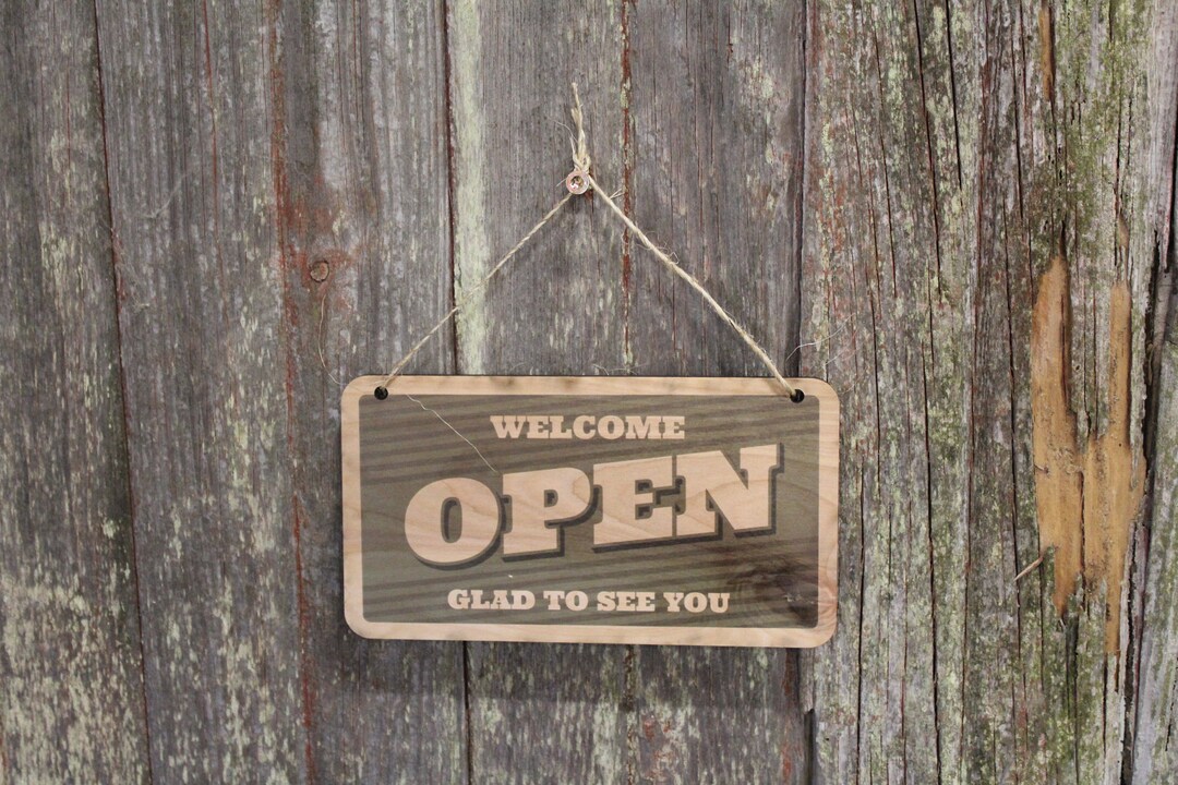 Open Closed Sign Green Welcome Glad to See You Sorry We'll See You ...