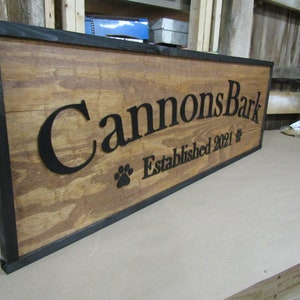 Large Custom Ranch Sign Paw Print Over-sized Rustic Business Logo ...