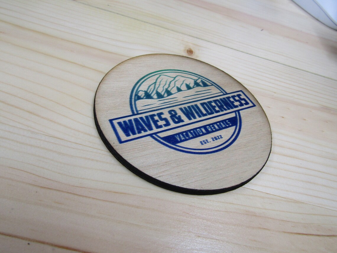 Business Sign Your Actual Logo Round Office Desk Hanging Sign - Etsy