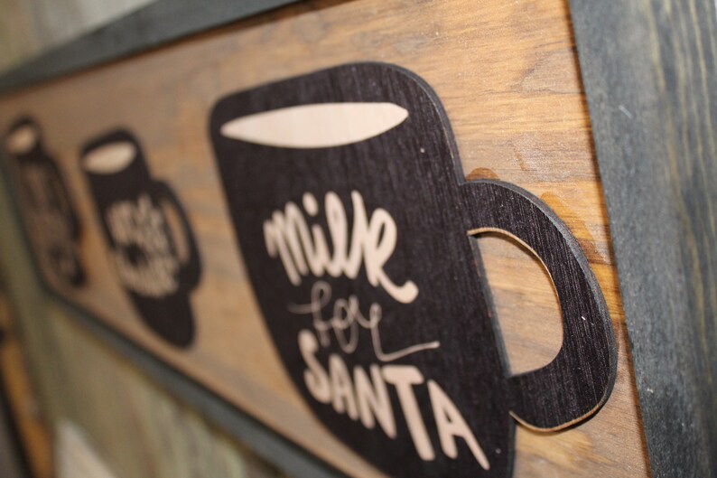 Santas Coco Mug Wood Sign Merry Christmas Cup Hot Chocolate | Etsy