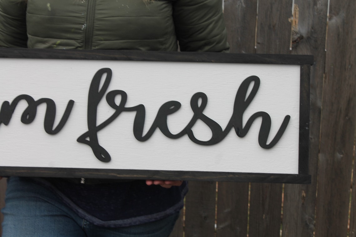 Farm Fresh Wood Sign Raised Text Country Couch Sign Large - Etsy