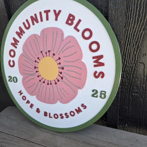 Custom Flower Shop Sign – Personalized Wood Logo Sign With Raised Text ...