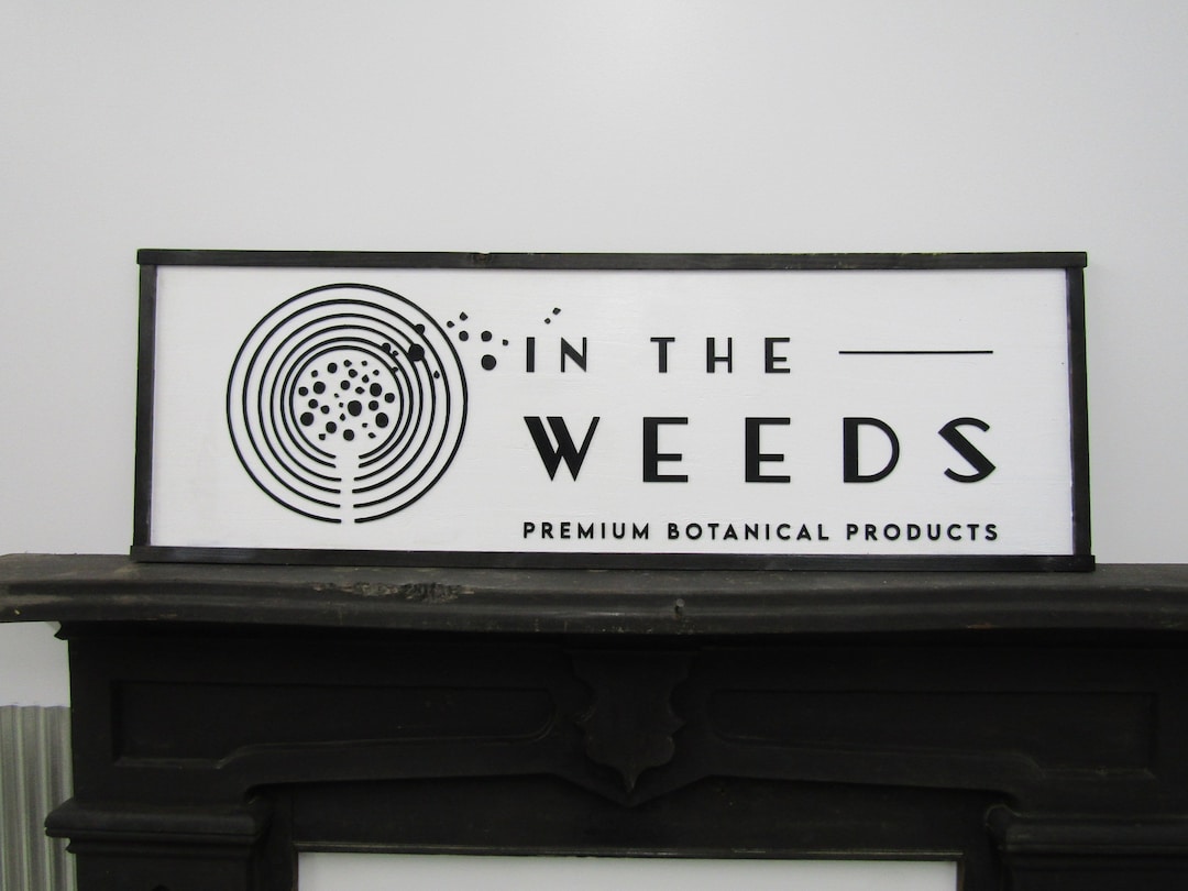 Custom Commerical Signage Premium Botanical Products Plant Minimalist ...