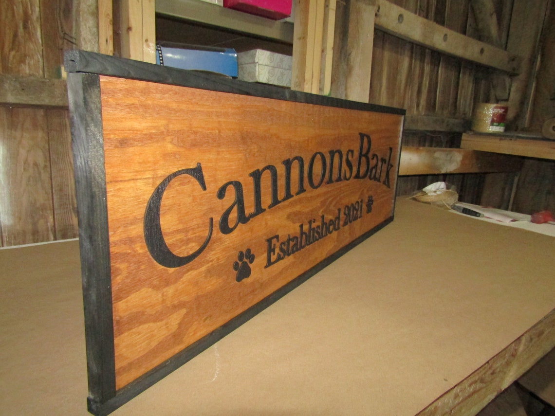 Large Custom Ranch Sign Paw Print Over-sized Rustic Business - Etsy