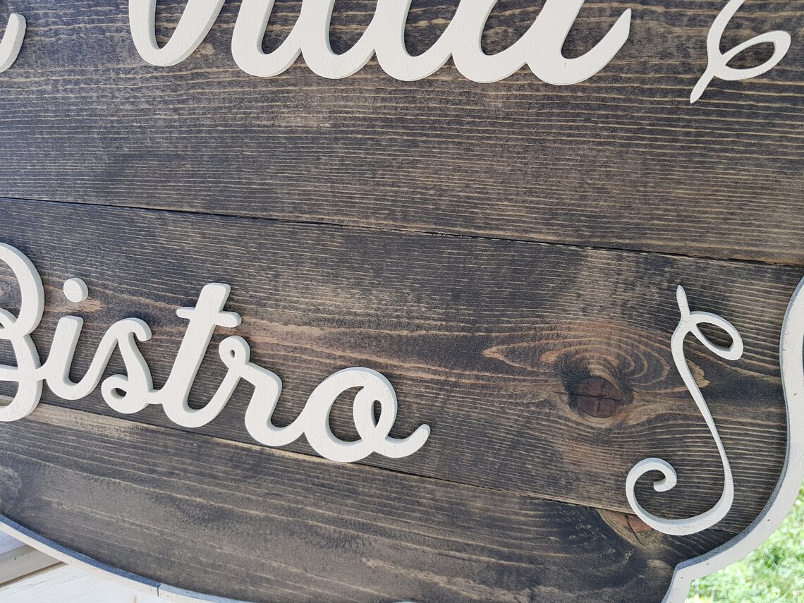 Bistro Sign Restaurant Sign Coffee Sign Deli Sign Ebony | Etsy