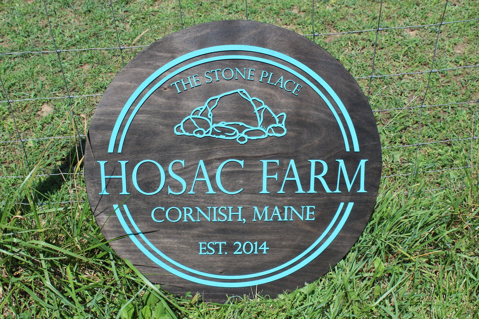 Extra Large Round Farm Sign Ranch Business Sign Raised Text | Etsy