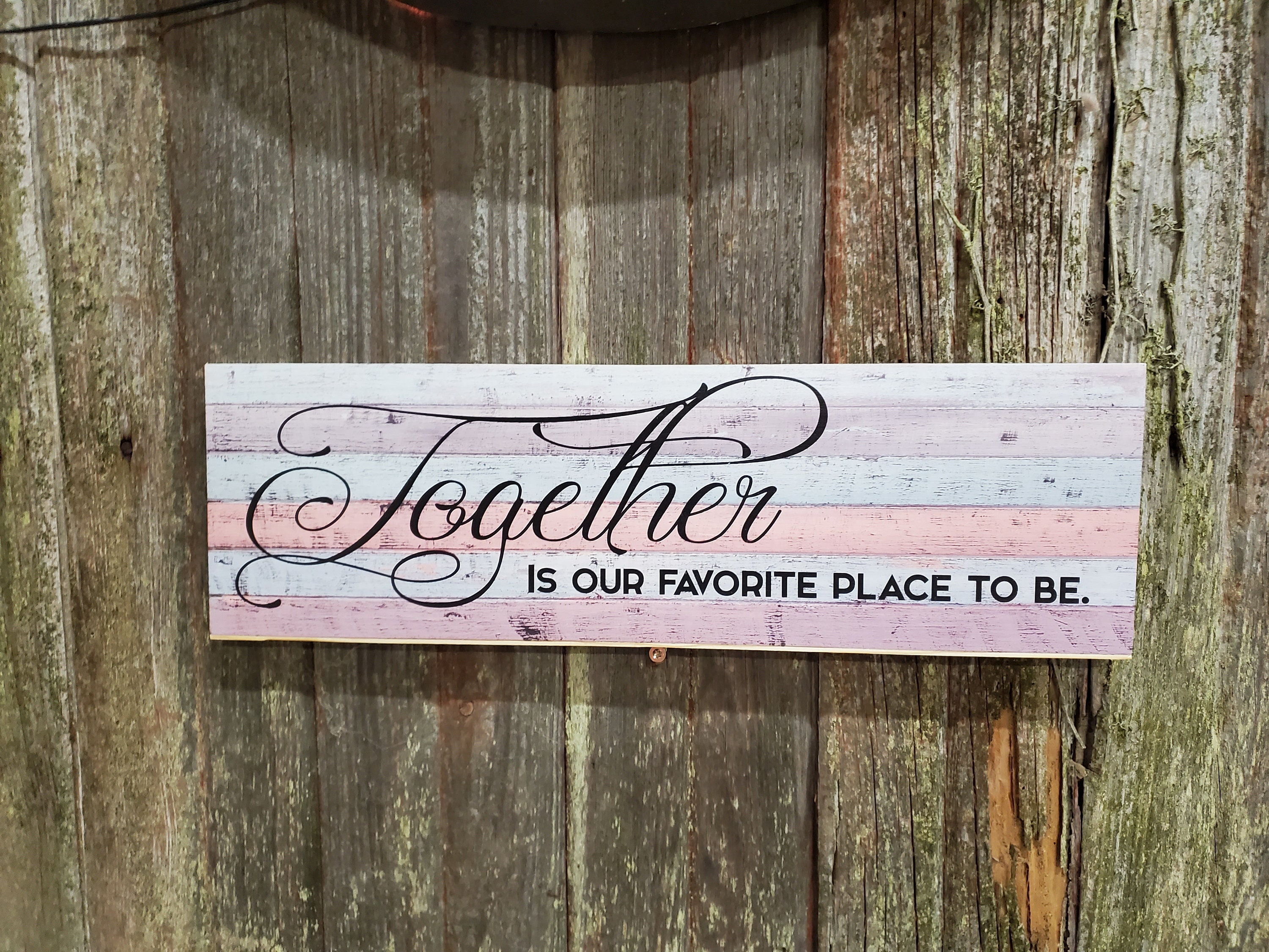 Together is Our Favorite Place to Be Wall Sign Pastel Plaque - Etsy