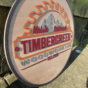 Custom Handmade Wood Business Sign: Laser Cut Plywood Letters - Etsy
