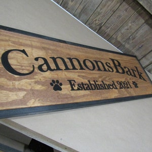 Large Custom Ranch Sign Paw Print Over-sized Rustic Business Logo ...